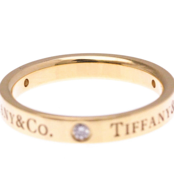 Tiffany & Co. | Jewelry | Tiffany Flat Band Ring With 3 Diamonds Pink ...